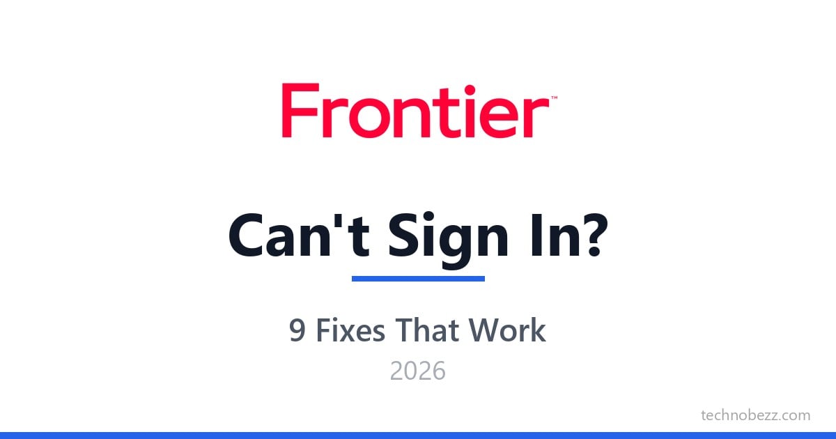 Can't Sign In to Frontier Email? How to Get Back In | Technobezz