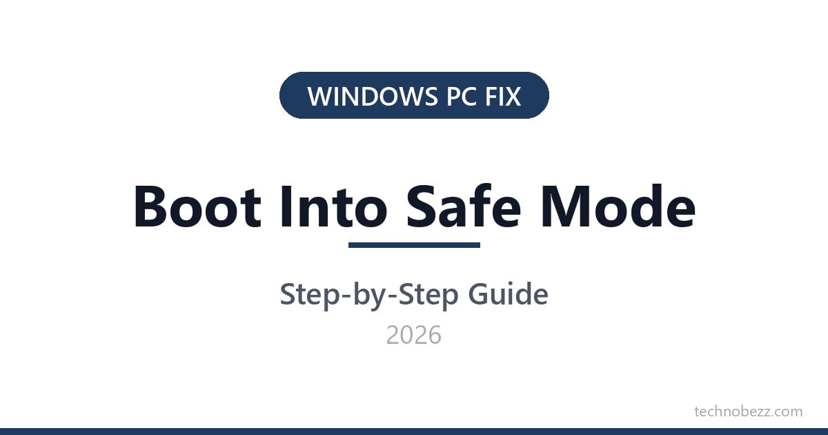 How to Boot Into Safe Mode on Windows 11 When Your PC Won't Start (2026 ...