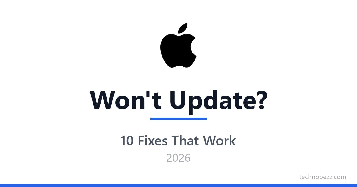 iPhone 14 Won't Update? 10 Ways to Fix It (2026) | Technobezz