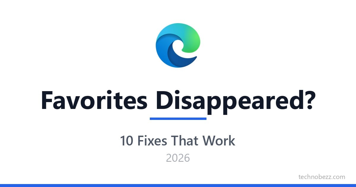 Microsoft Edge Favorites Disappeared? How to Get Them Back | Technobezz