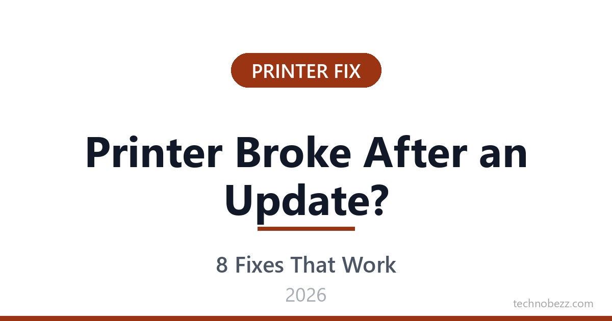 Printer Not Working After a Windows 11 Update? 8 Ways to Fix It (2026 ...