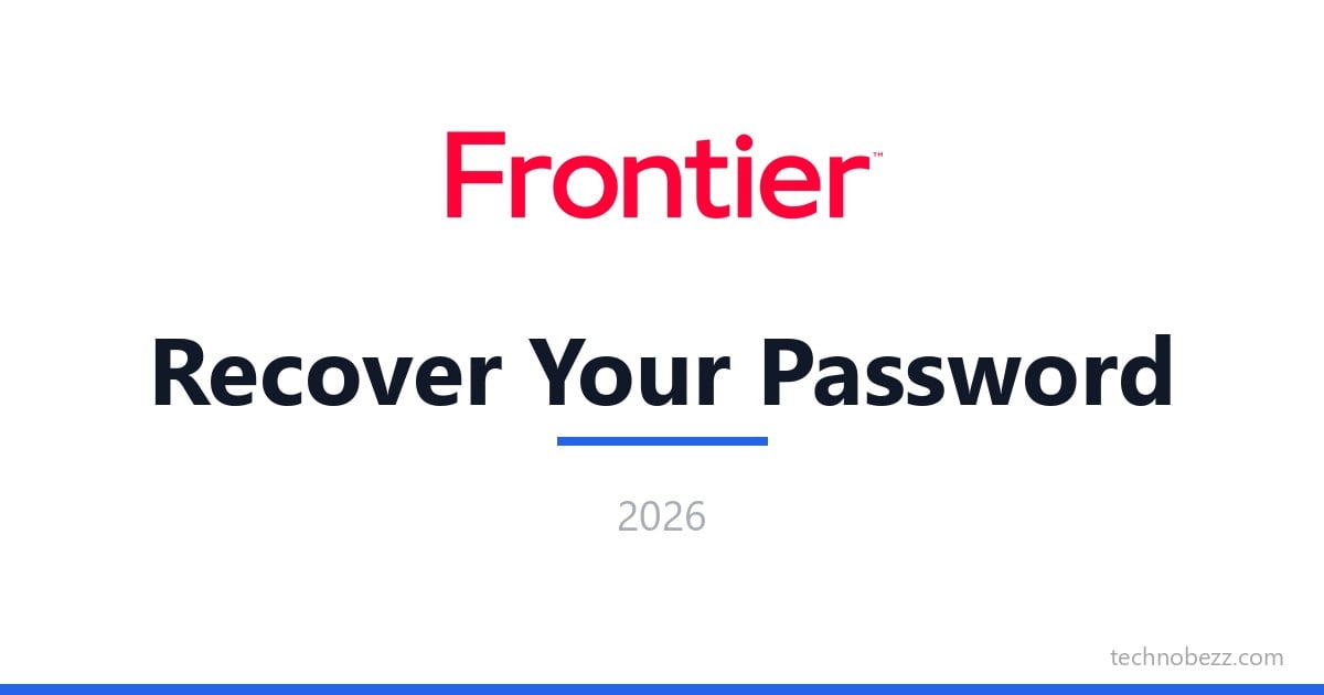 How to Recover Your Frontier Email Password (2026) | Technobezz