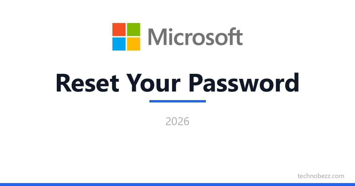 How to Reset Your Microsoft Account Password | Technobezz