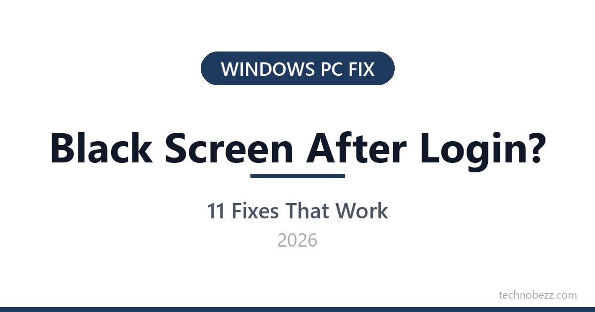 Black Screen After Login on Windows 11? Here Is How to Fix It (2026 ...