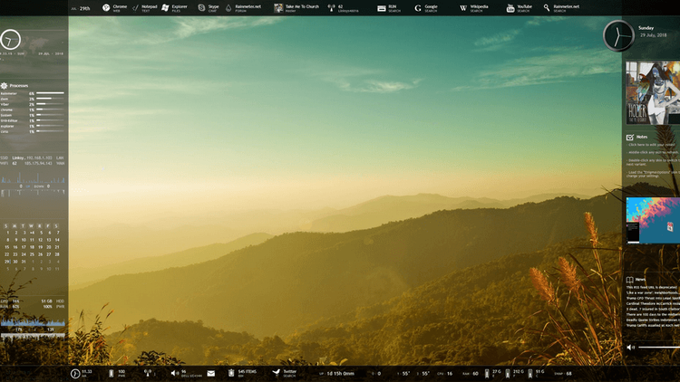 Best Rainmeter Skins for Customizing Your Desktop | Technobezz