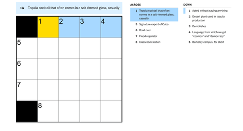 NYT Mini Crossword Hints, Clues and Answers for Wednesday, February 12 ...