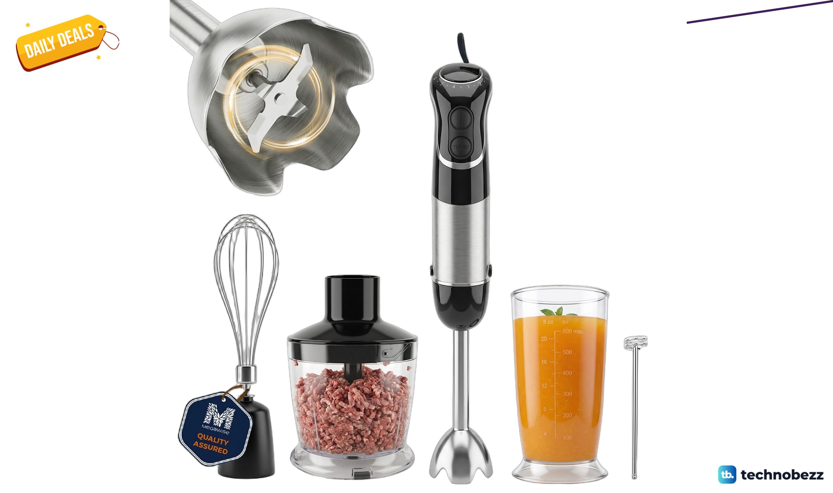 Megawise HB-2035 5-in-1 Immersion Hand Blender drops to $79.99 on ...