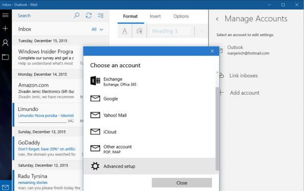 How To Set Up And Customize Email Accounts In Windows 10 | Technobezz