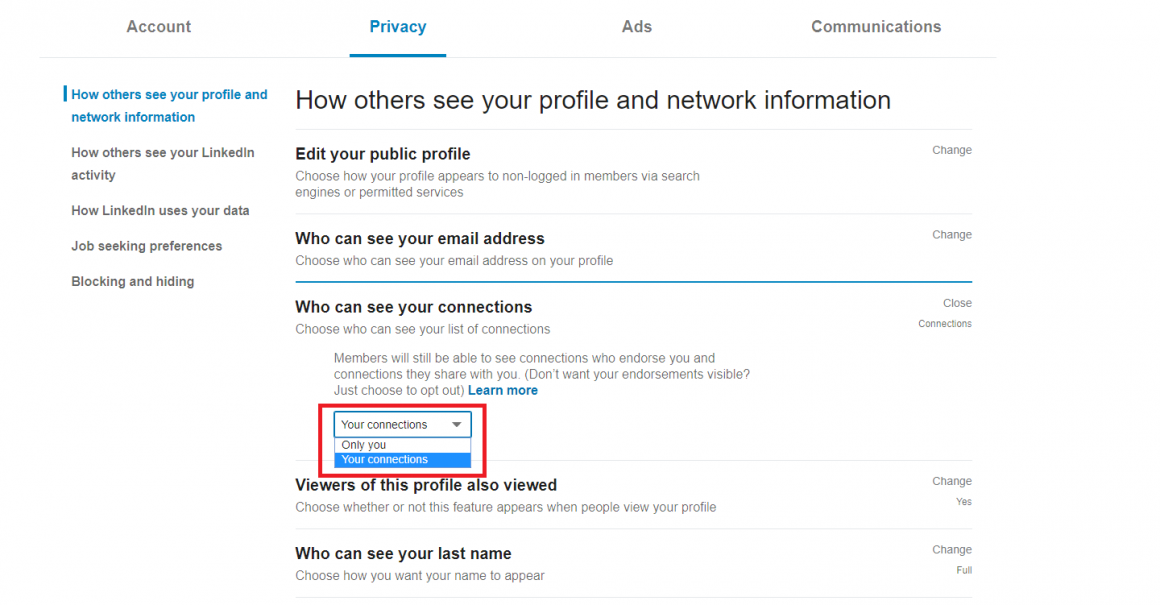How to Manage Who Can See Your LinkedIn Connections | Technobezz