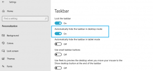 How To Automatically Hide Taskbar In Desktop Mode In Windows 10