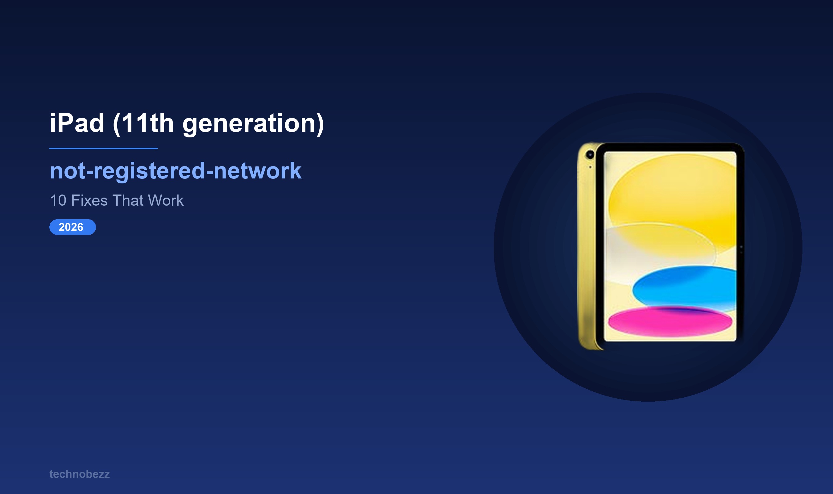 How to Fix iPad (11th generation) Not Registered on Network (2026 ...
