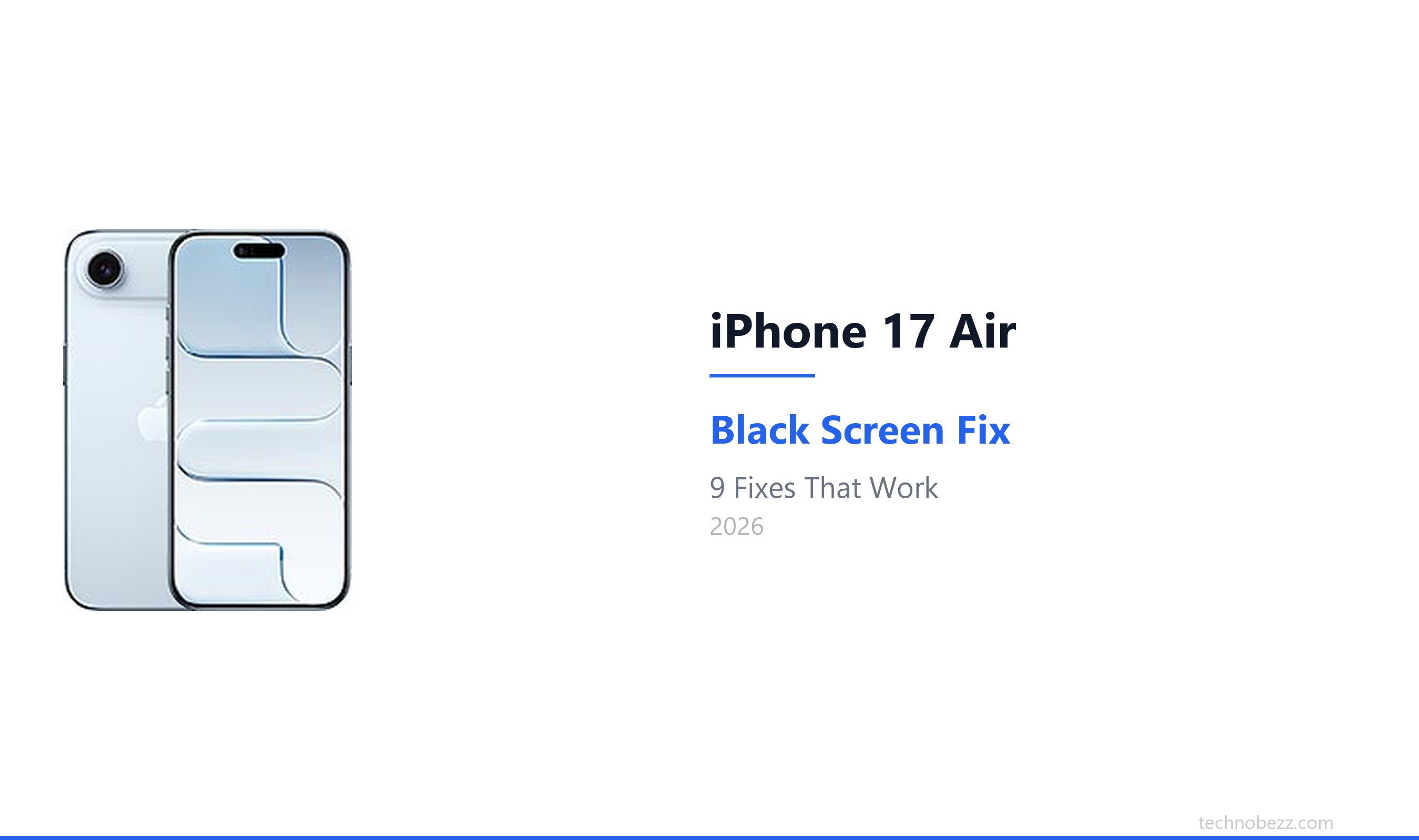 How to Fix iPhone 17 Air Black Screen (2026) | Technobezz