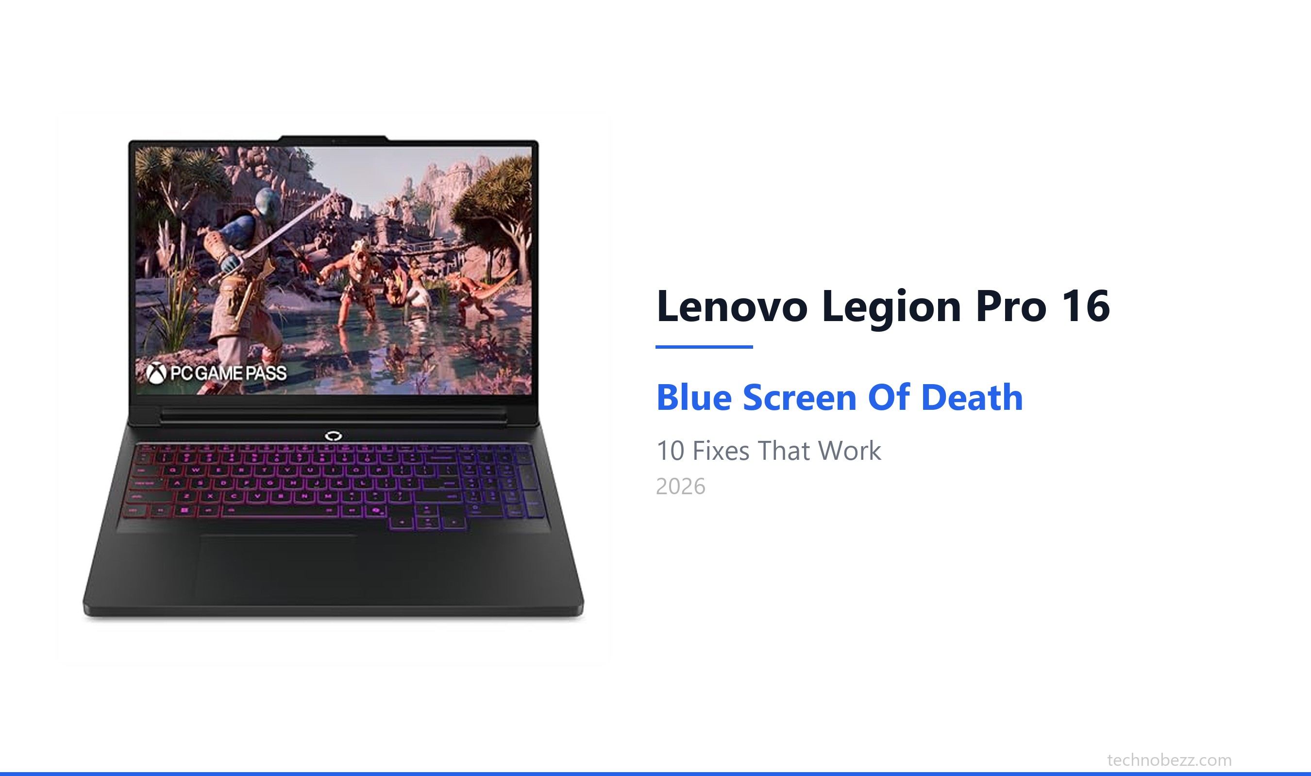 Fix Lenovo Legion Pro 16 Stop Error (2026) | Technobezz