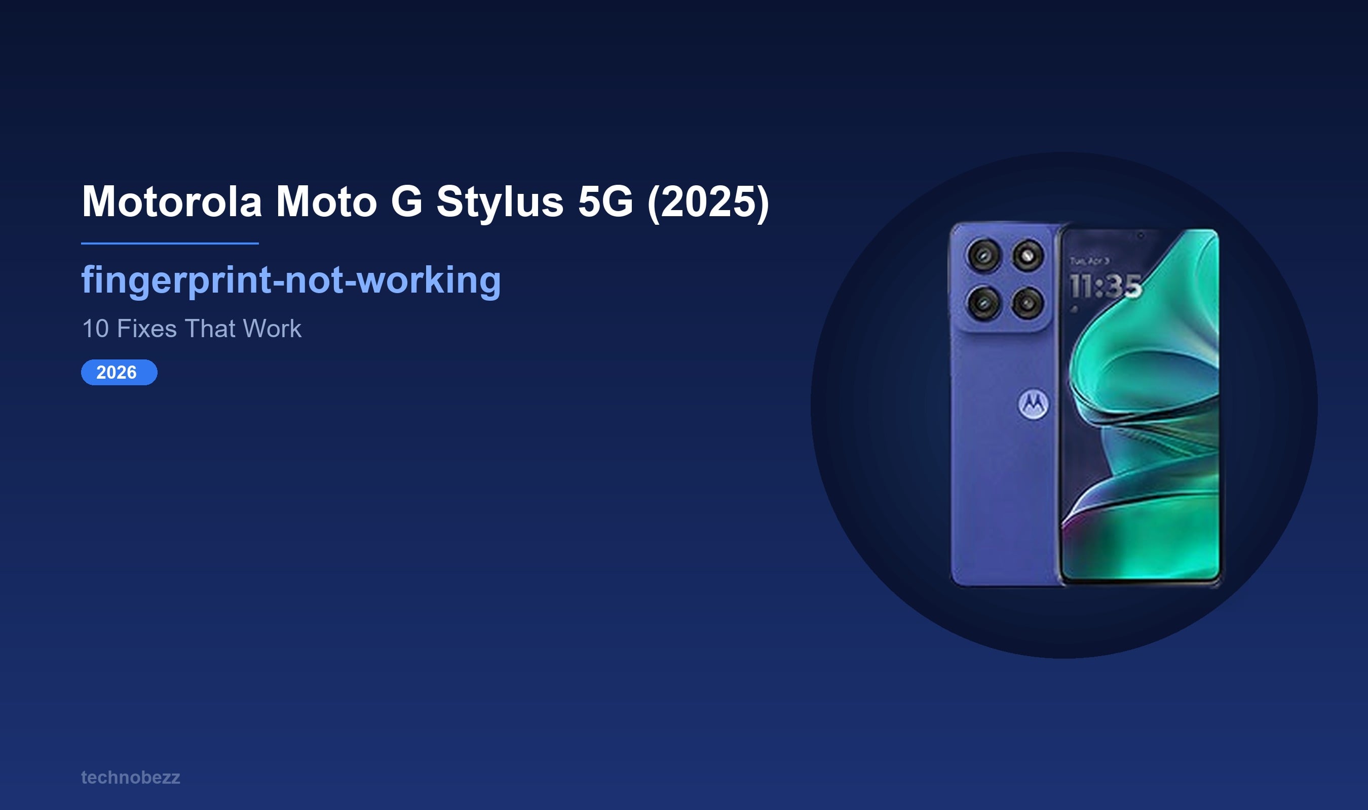 How to Fix Motorola Moto G Stylus 5G (2025) Fingerprint Not Working ...