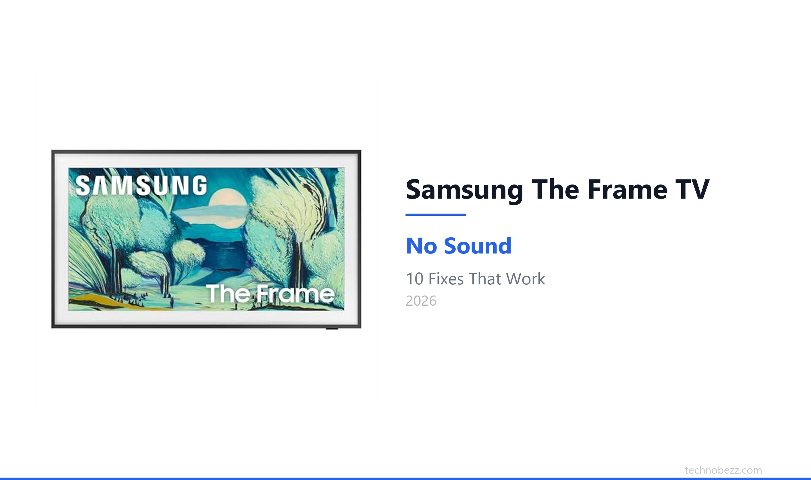 Samsung The Frame TV Audio Not Working? 10 Fixes | Technobezz
