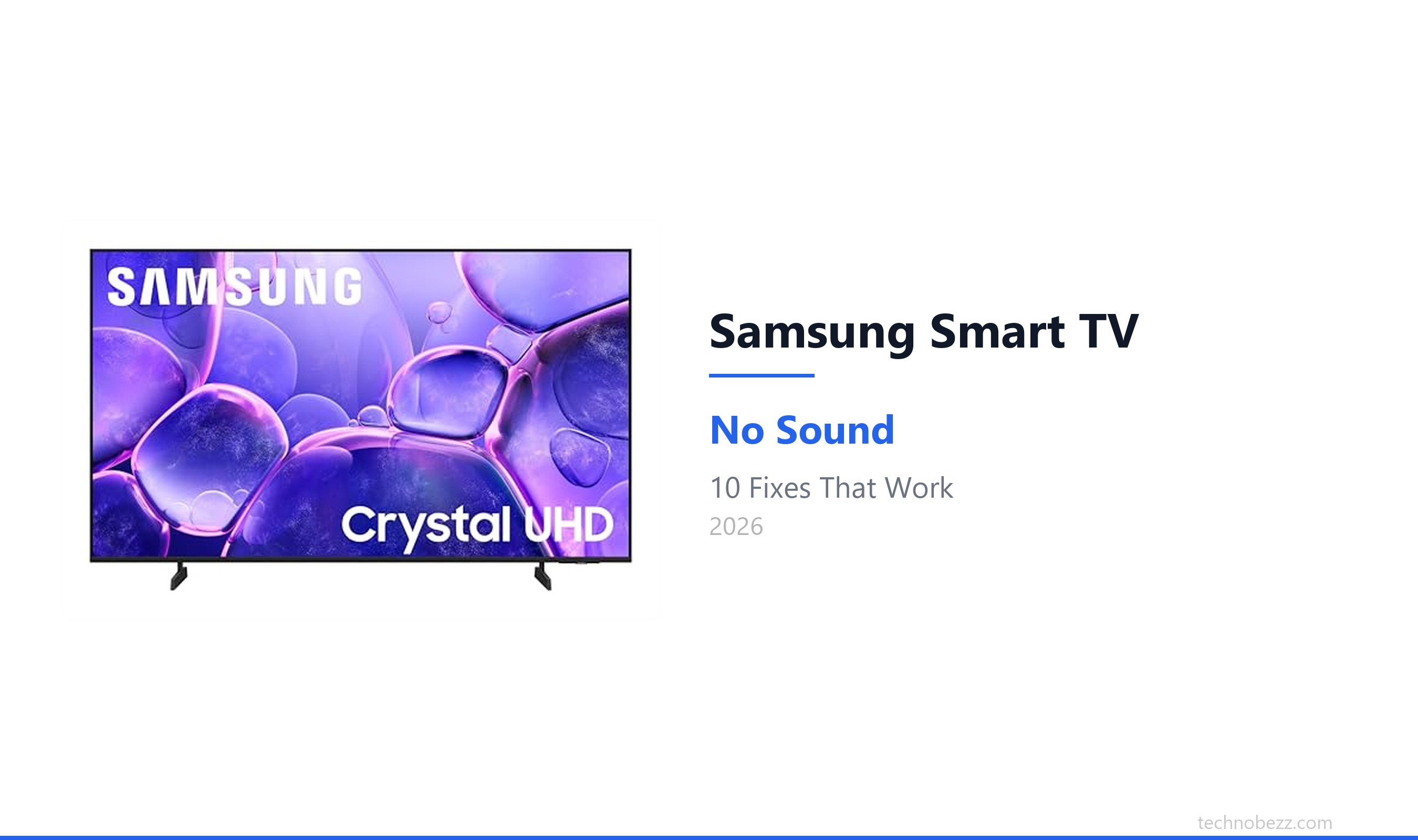 How to Fix Samsung Smart TV Sound (2026) | Technobezz