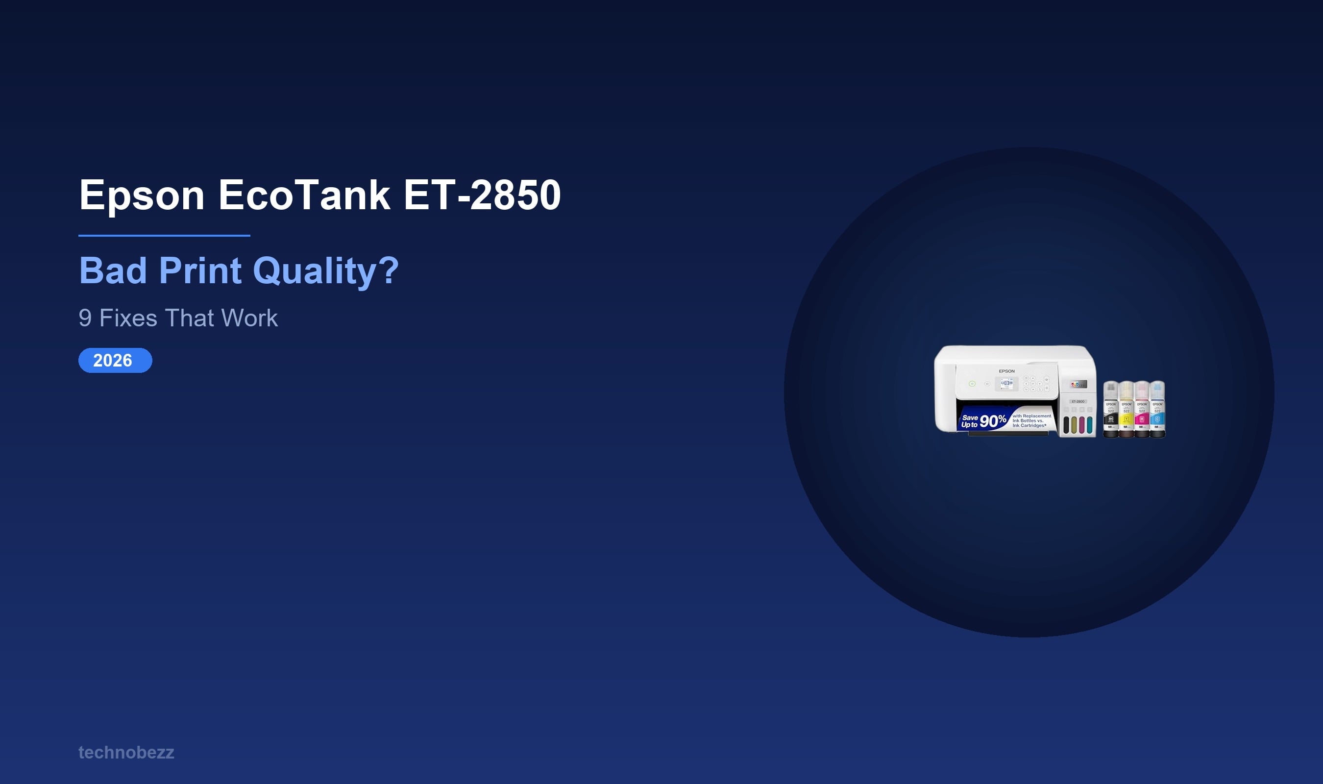 How to Fix Epson EcoTank ET-2850 Streaks or Faded Prints (2026 ...